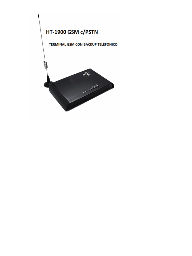 HT-1900GSM PSTN Manual de Uso | PDF | Gsm | Electricidad