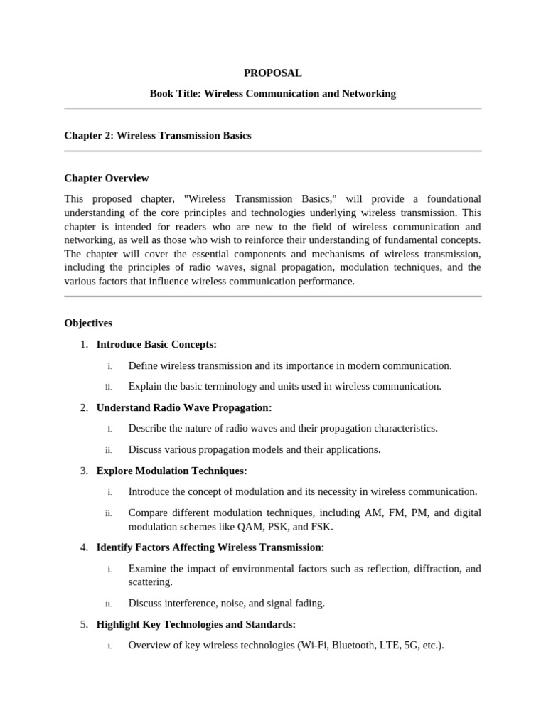 Proposal - Wireless Communication - Chapter 2 | PDF | Modulation | Radio Propagation