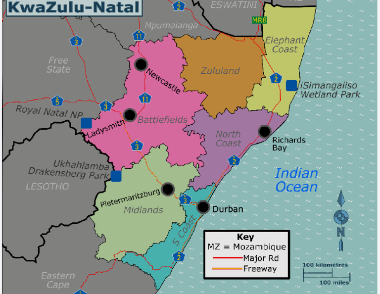 KwaZulu-Natal Map | PDF
