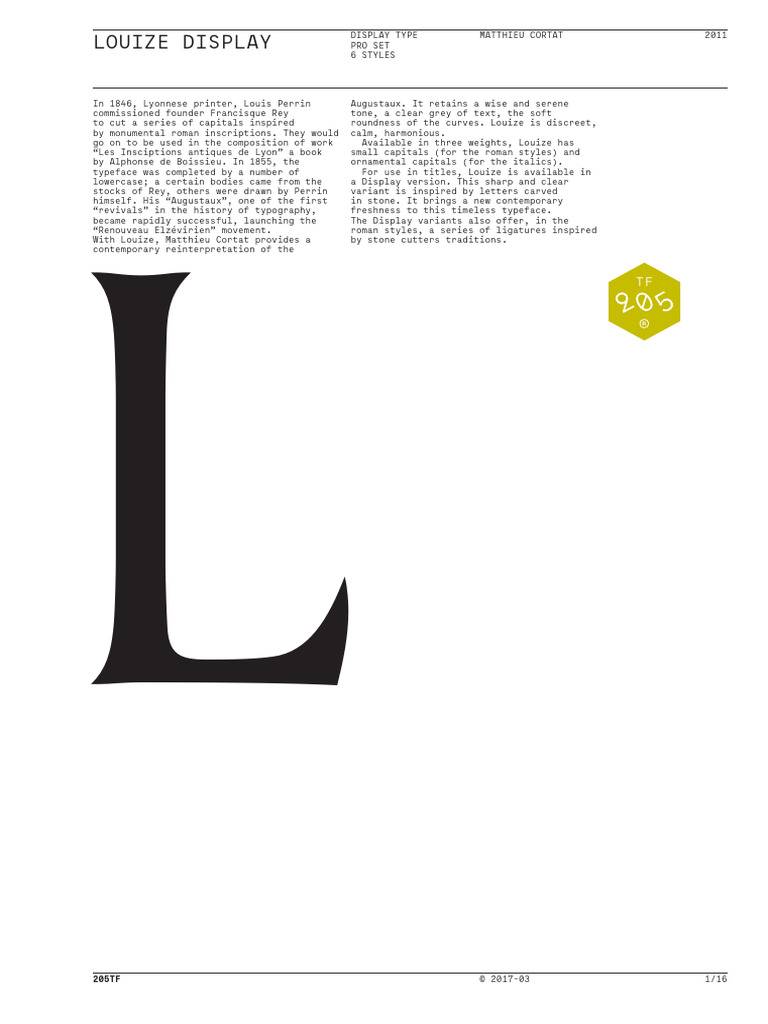 205TF-LouizeDisplay - Font Type Options | PDF | Typefaces | License