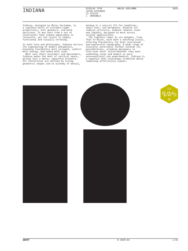 205TF Indiana - Font Type Options | PDF | Typefaces | Graphic Design