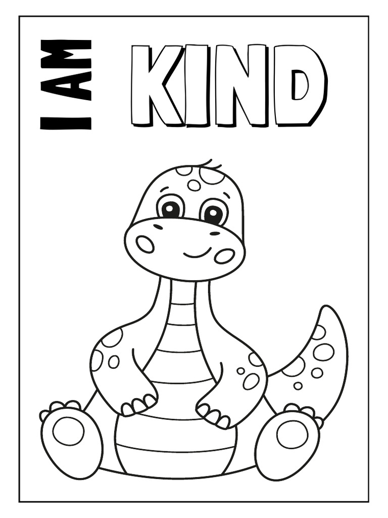 Dinosaur Positive Affirmations SEL Coloring Page - 20250427 - 153236 ...