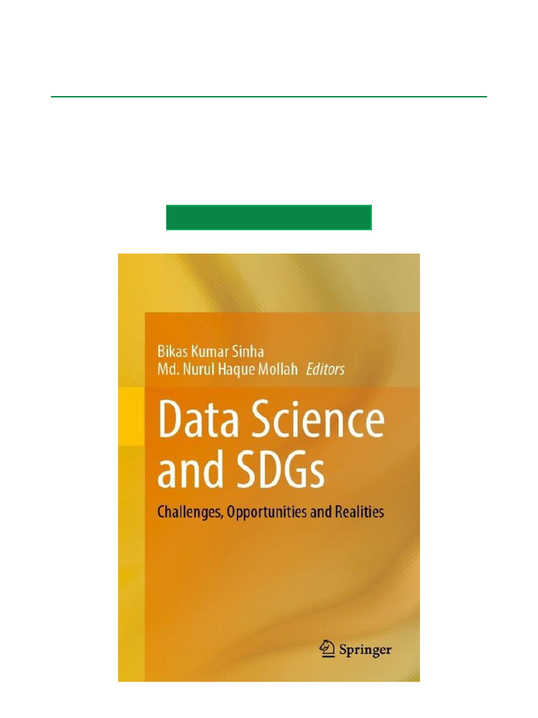 Data Science and SDGs Challenges, Opportunities and Realities Academic ...