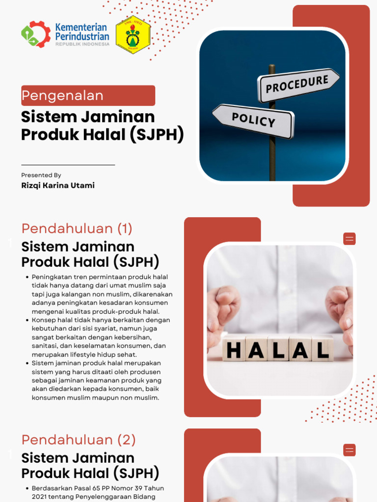 2025 - Sistem Jaminan Produk Halal (SJPH) - Rizqi Karina Utami - Compressed | PDF