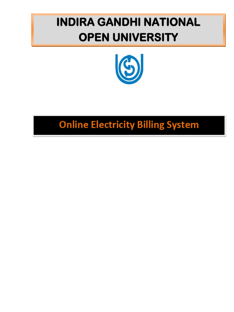 IGNOU BCA Project CoverPage | PDF