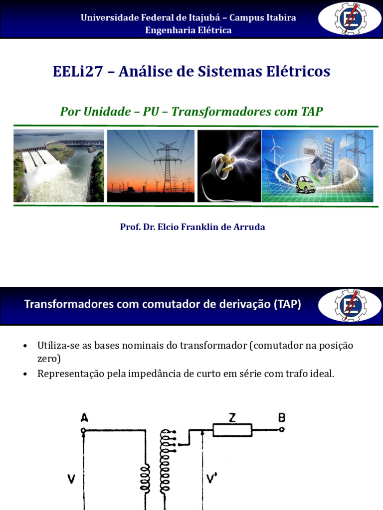 A06 - EELi27 - PU - Trafo Com Tap | PDF | Eletromagnetismo | Engenharia ...