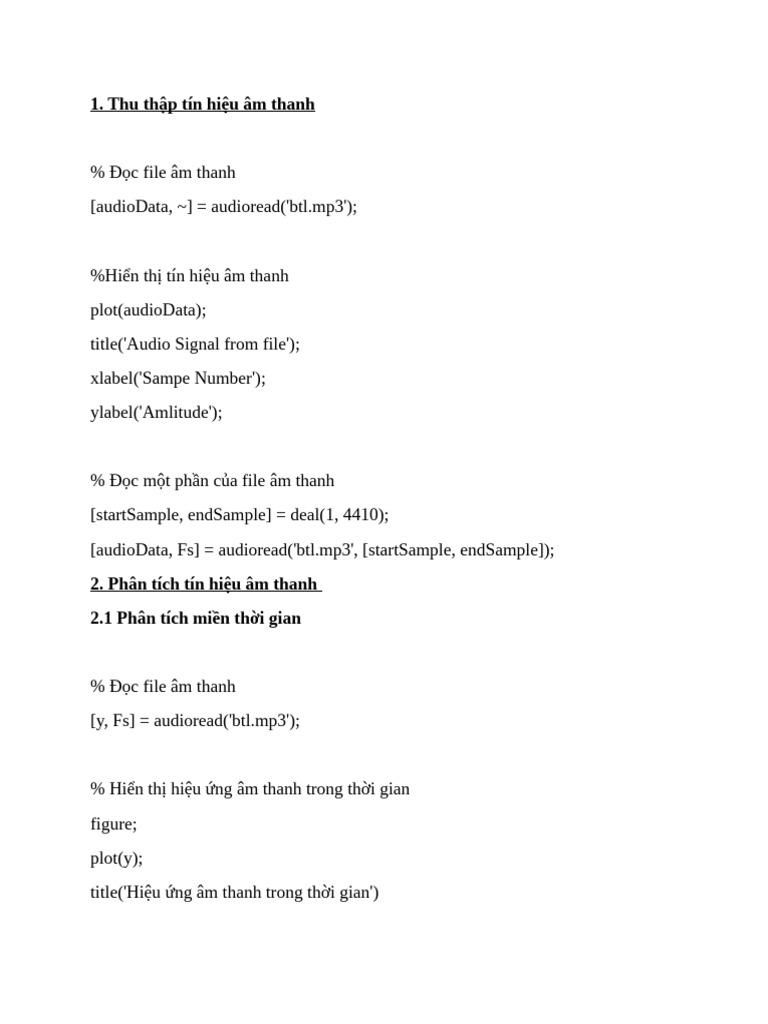 code khử nhiễu âm thanh btl đstt | PDF