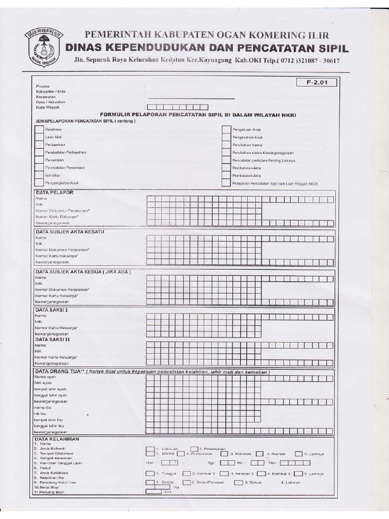Formulir F2.01 | PDF