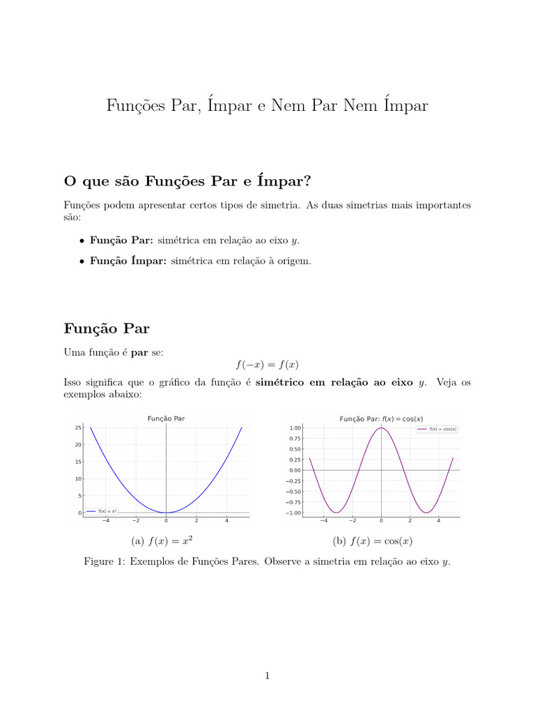 Função Impar e Par | PDF