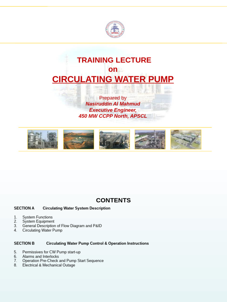 CWP - Training For AE-SDE 2023 New Format | PDF | Pump | Valve