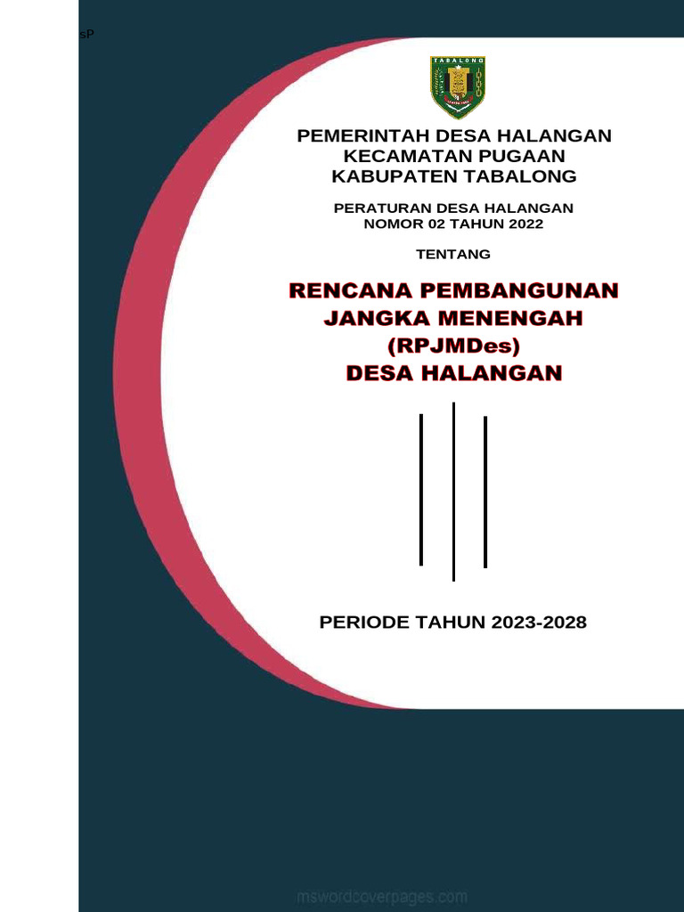 RPJMDes Halangan - 2023-2028 | PDF