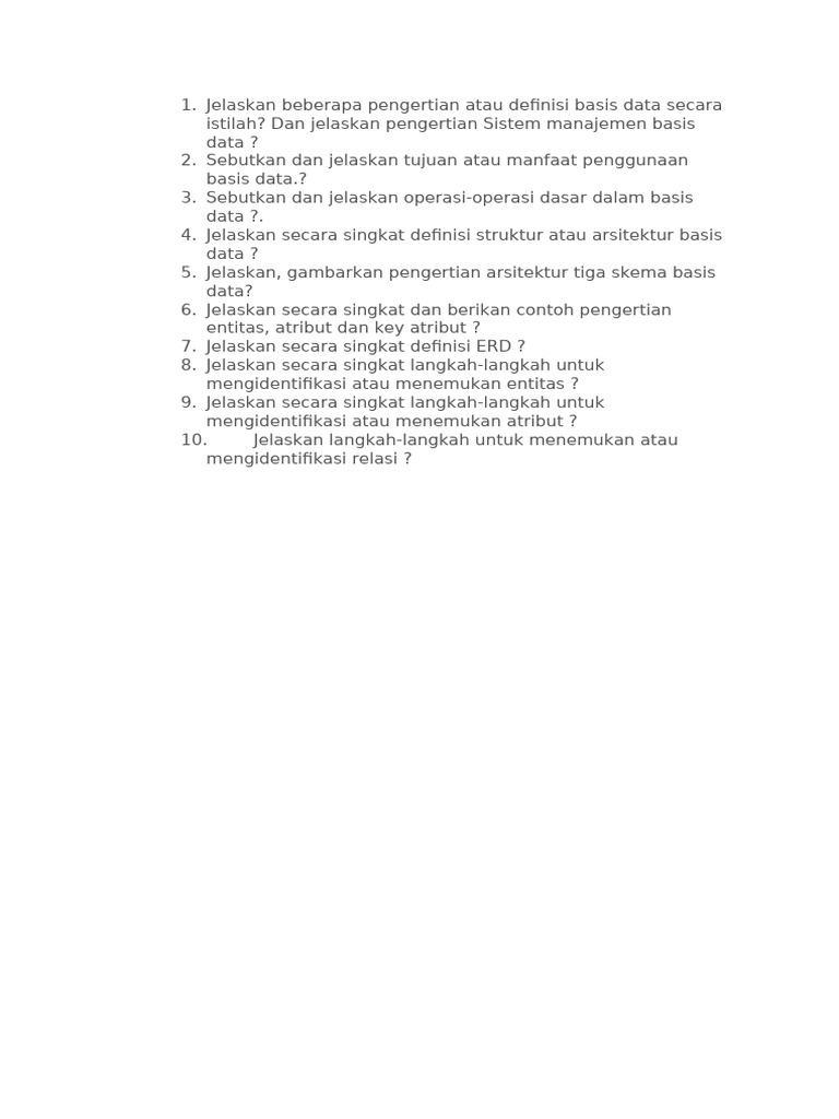 Soal Basis Data | PDF