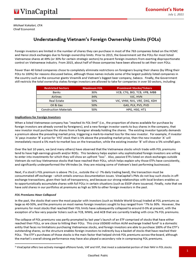 VinaCapital Insights Understanding Vietnams Foreign Ownership Limits ...
