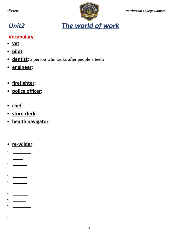 Vocabulary and Grammar for Careers | PDF | Sharks