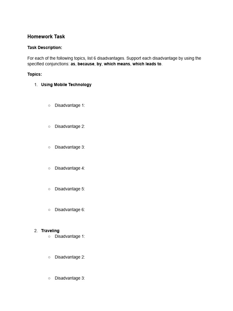 Homework Task Supporting Arguments | PDF
