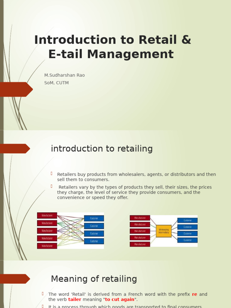 1 Introduction to Retail and E Tail Management (1) | PDF | Retail | Walmart