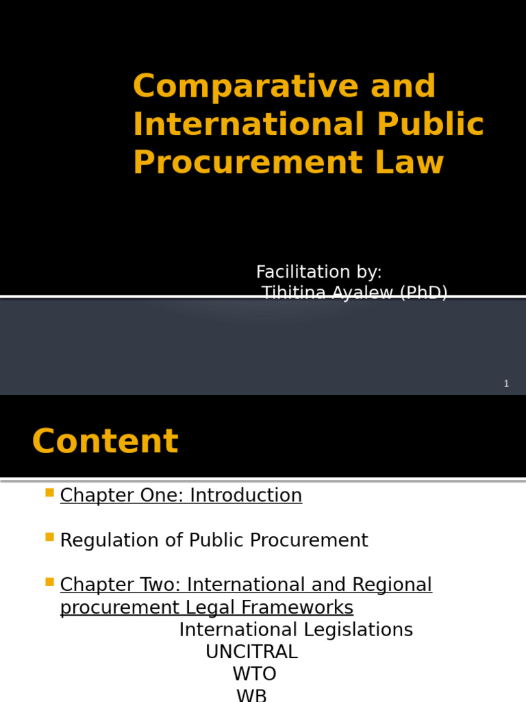 Comparative International Procurement Law | PDF | Money | Economies