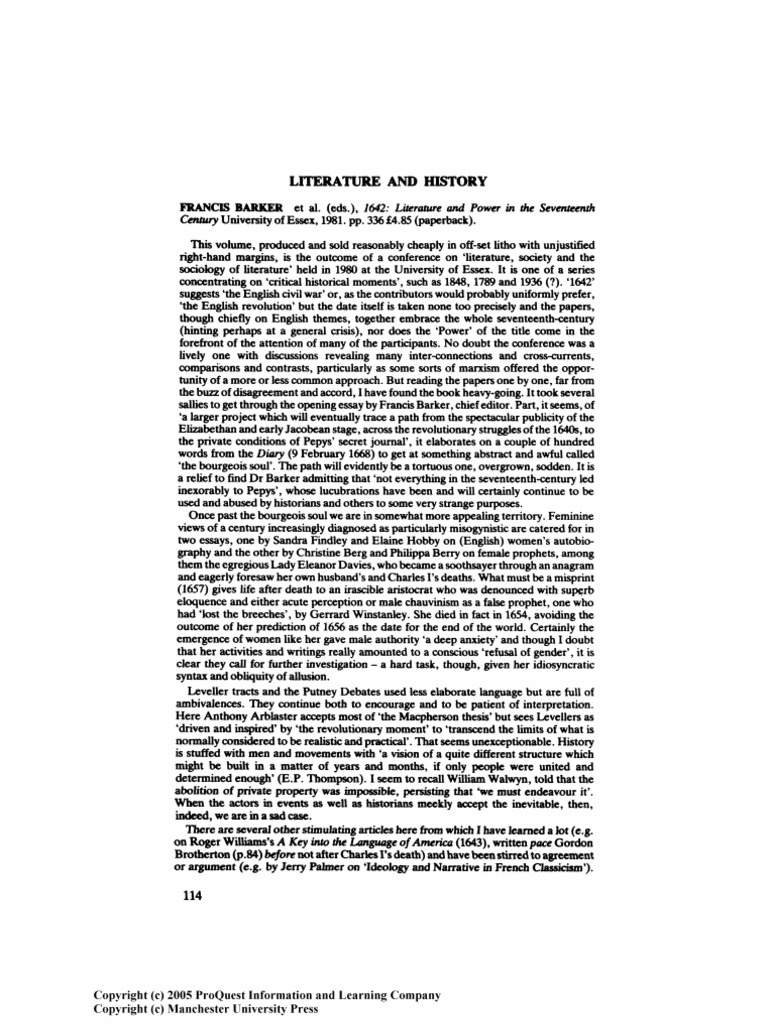 0F. BARKER Et Al., Eds., 1642 | PDF