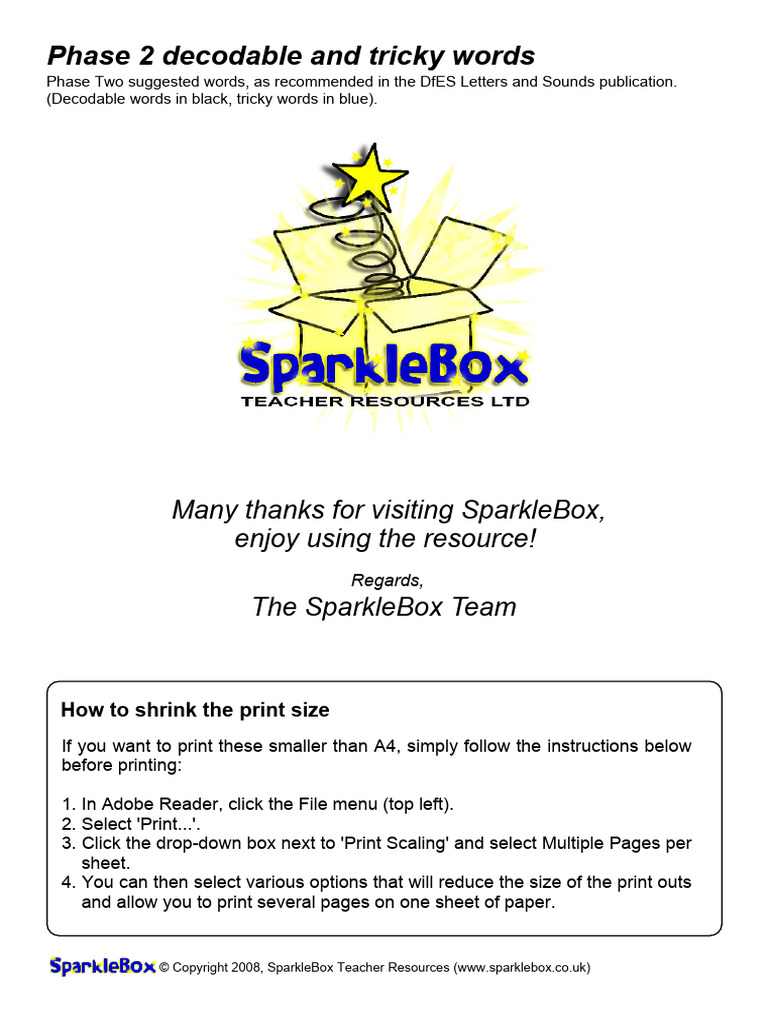 Decodable and Tricky Words | PDF