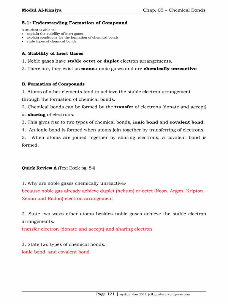 Ionic & Covalent Bonding | PDF