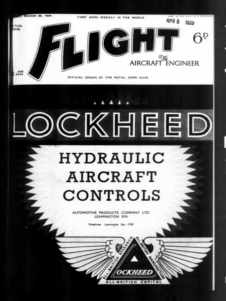 Sim Flight-International 1939-03!23!35 1578 | PDF | Aerospace | Aircraft