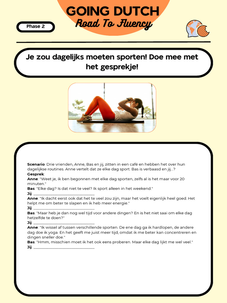 Je Zou Elke Dag Moeten Sporten | PDF