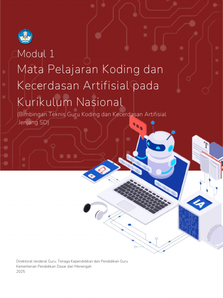 Modul 1 SD - Mata Pelajaran Koding Dan Kecerdasan Artifisial Pada Kurikulum Nasional - Layout | PDF