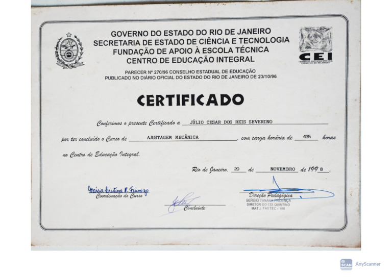 Diploma Faetec | PDF