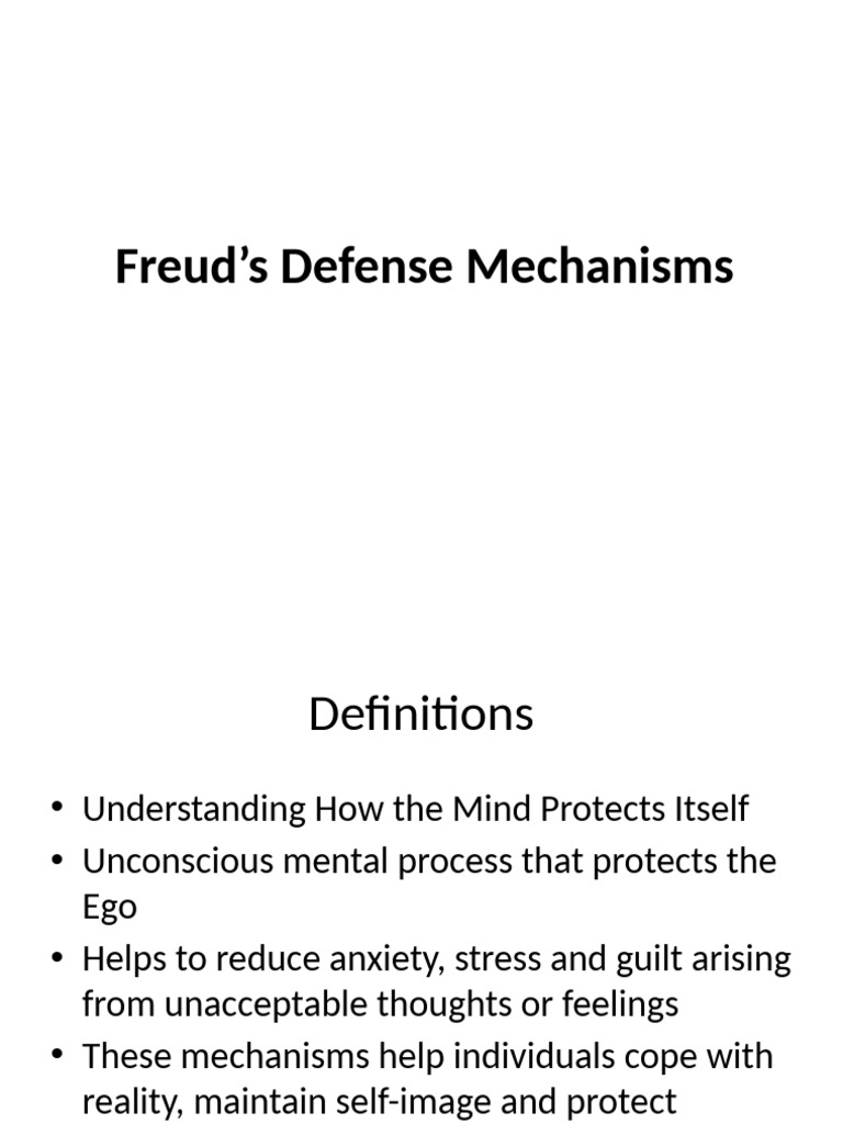 Freuds Defense Mechanisms Presentation | PDF