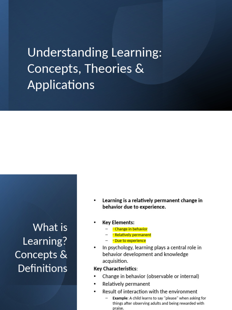 3learning Theories | PDF | Classical Conditioning | Reinforcement