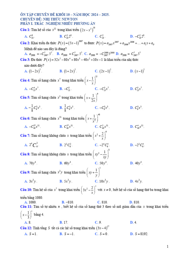 ON-NHI-THUC-NEWTON-KIEM-TRA-CD-de-HS | PDF