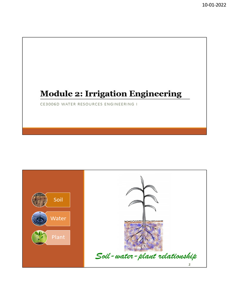 CE3006D Lecture 4 - Soil-Water-Constants | PDF | Soil | Water