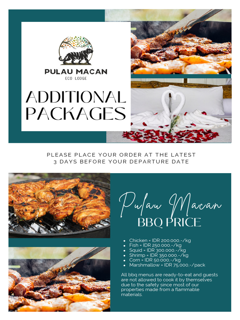 2023 - Pulau Macan Additonal Packages | PDF