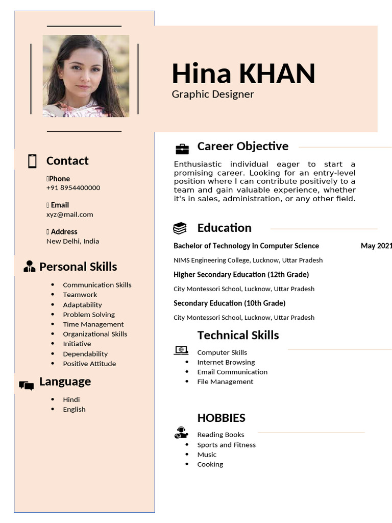 Simple Resume Template | PDF