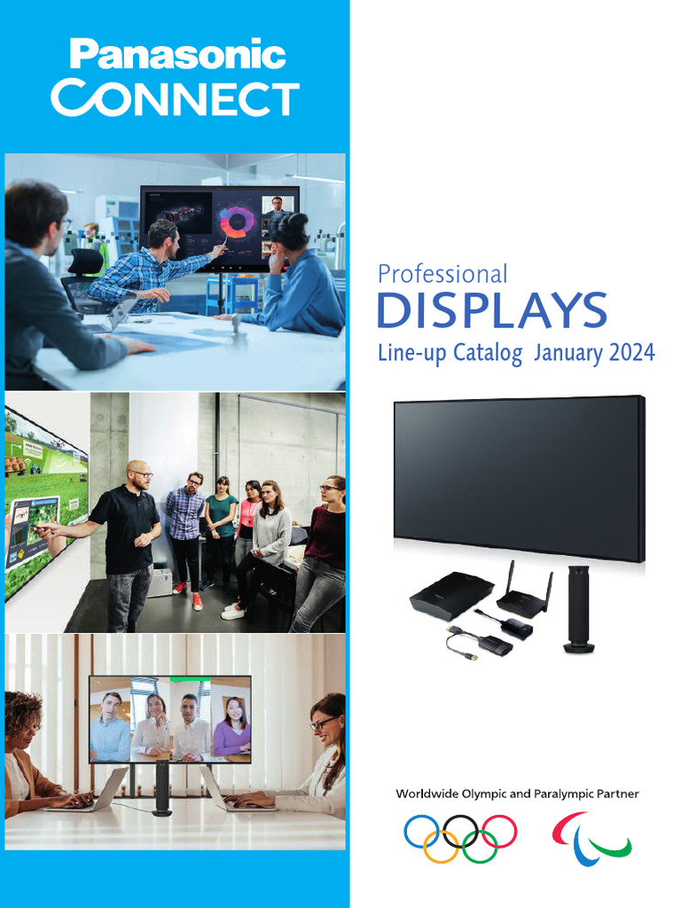 Panasonic Brochure Displays January 2024 | PDF | Video | Hdmi