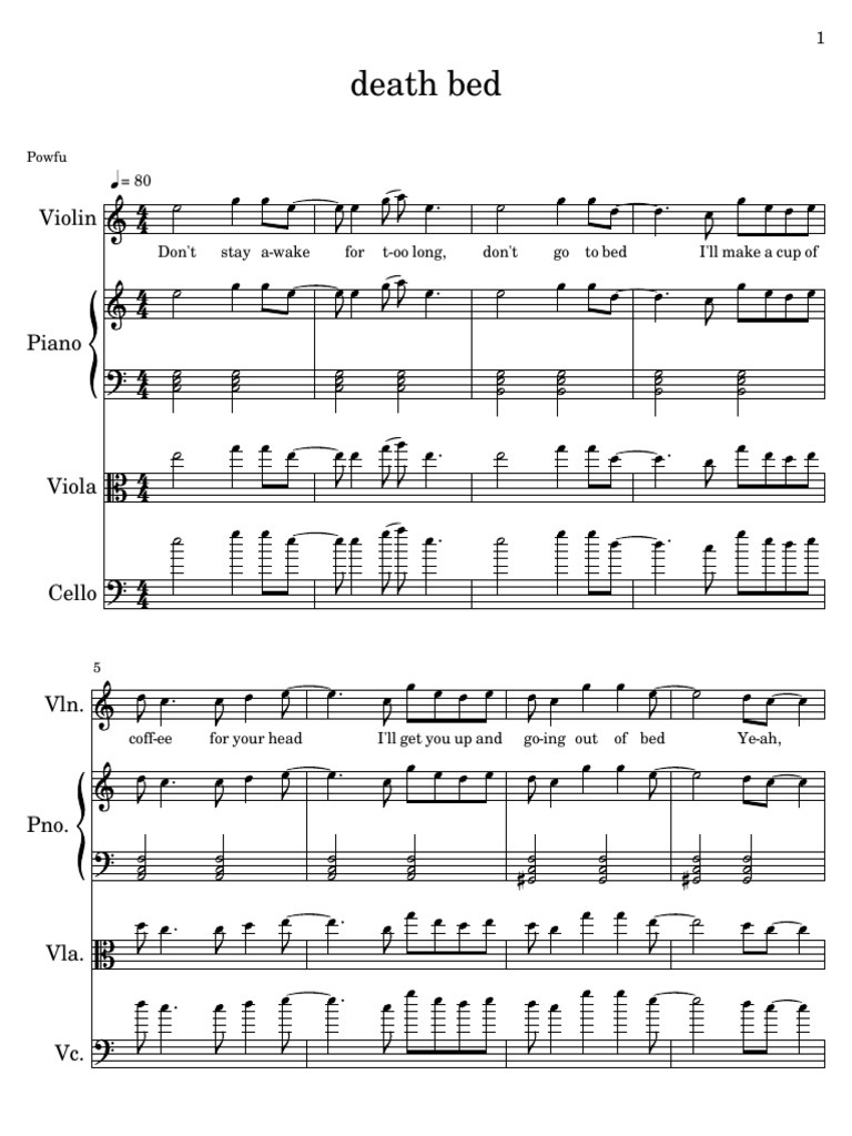 Death Bed Partitura | PDF