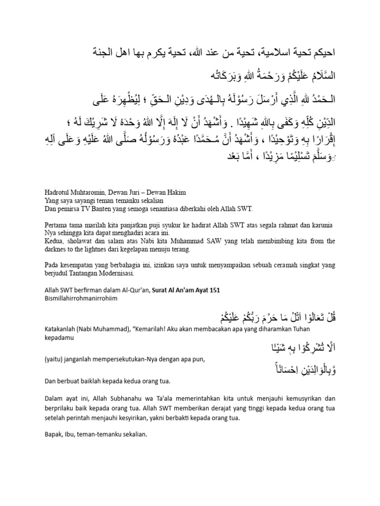 Pildacil Berbakti Kepada Orang Tua | PDF