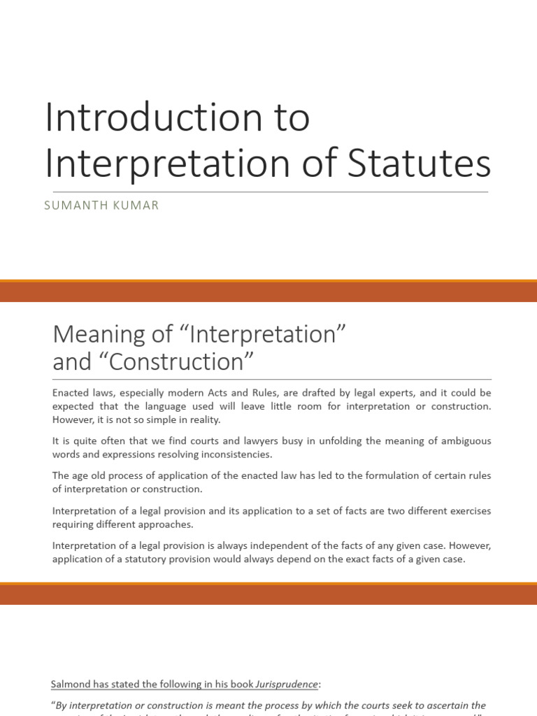 Understanding Statutory Interpretation | PDF | Statutory Interpretation ...