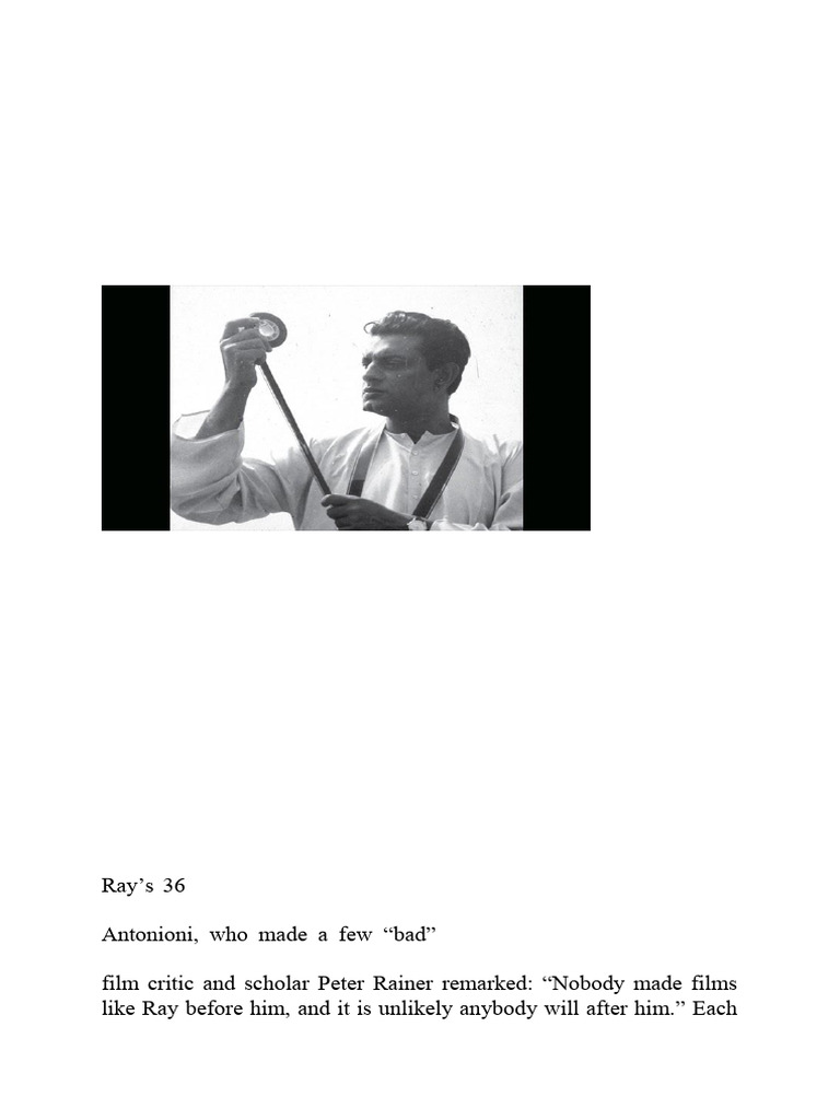 Beyond The Apu Trilogy The Cinema of Satyajit Ray 1 | PDF