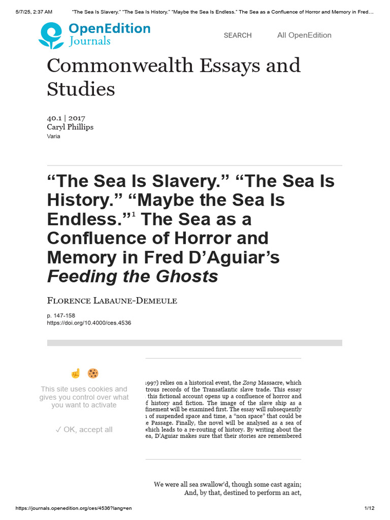 Commonwealth Essays and Studies | PDF