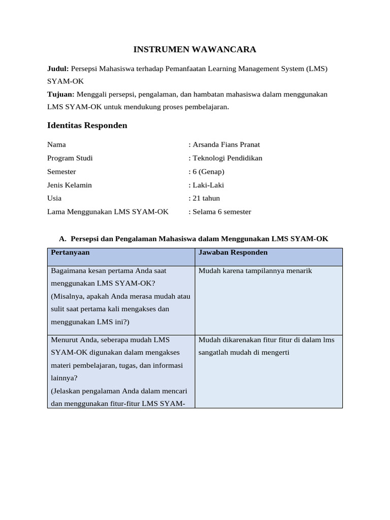INSTRUMEN WAWANCARA METOPEN KUALITATIF (3) | PDF