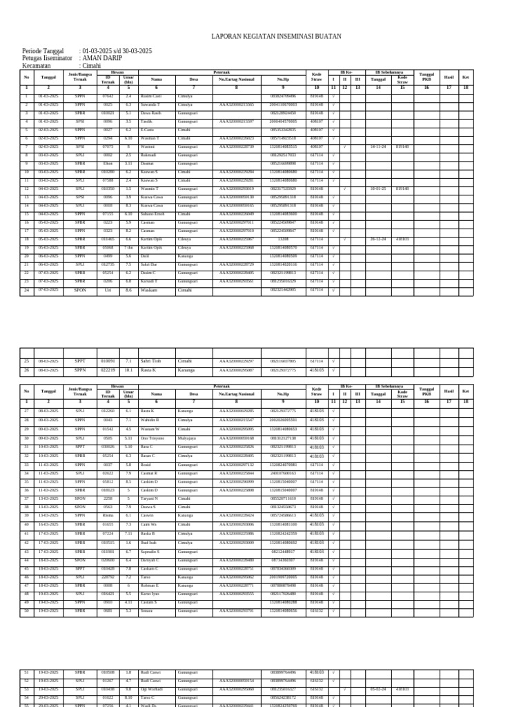 Maret 2025 Aman Darip | PDF