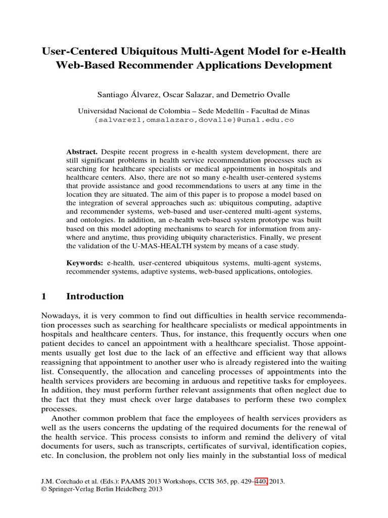 007 User Centered Ubiquitous Multi Agent | PDF | System | Computer Science