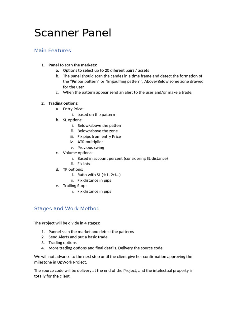 Scanner Panel Project | PDF