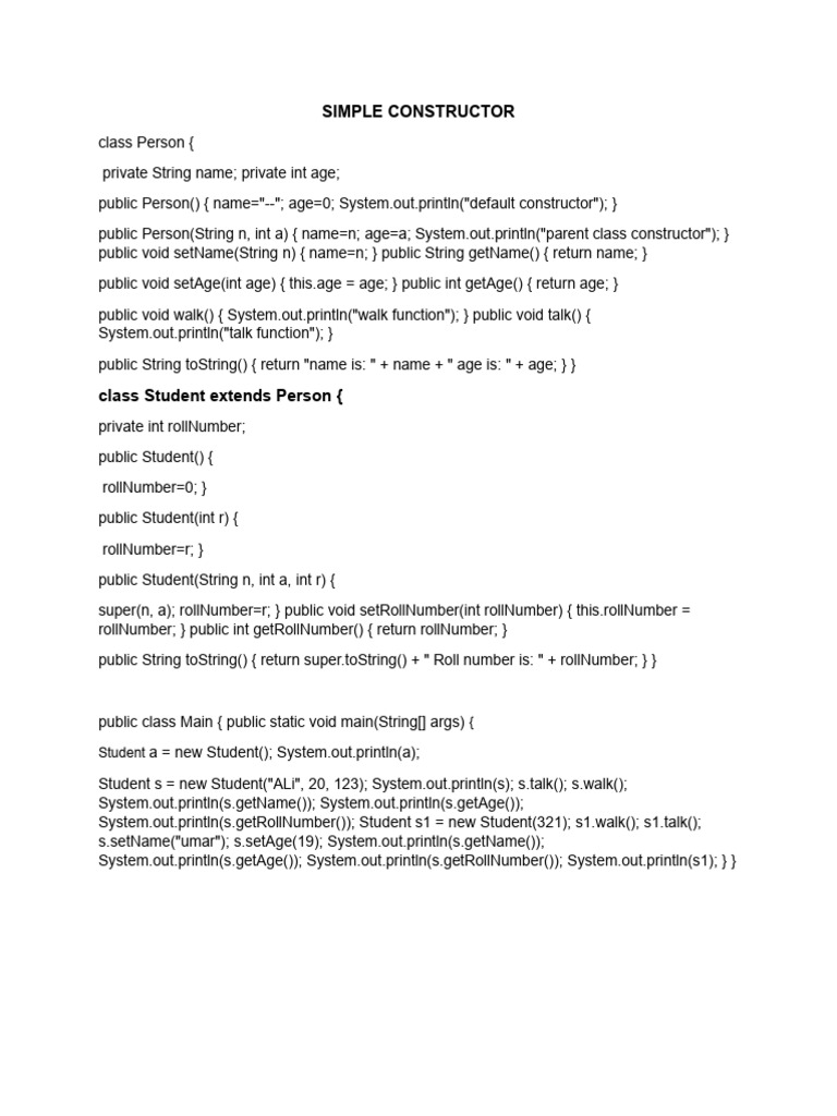 Simple Constructor | PDF