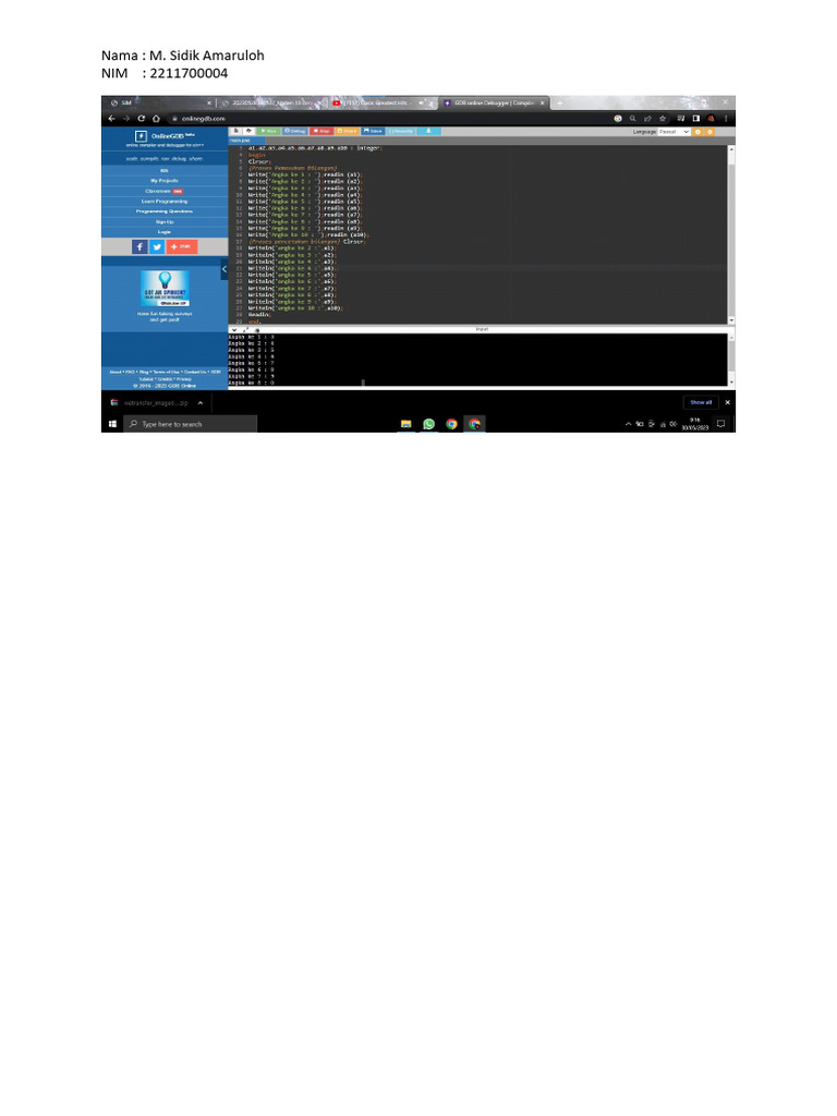Struktur Data Dan Algoritma Tugas 11 | PDF
