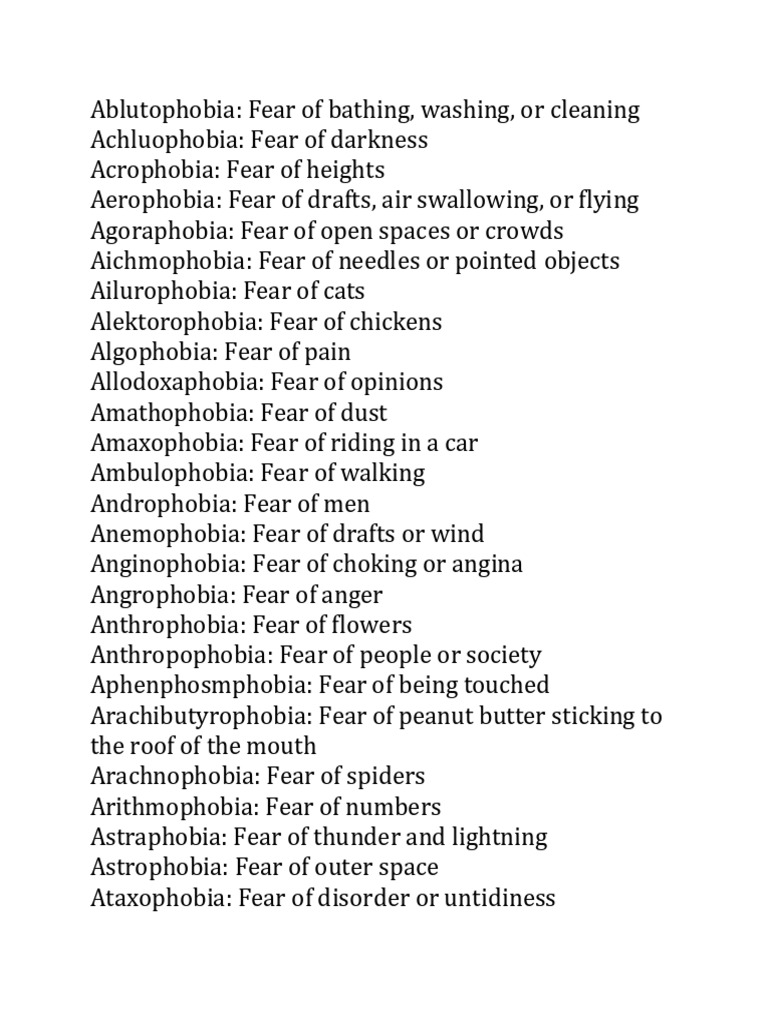 PHOBIAS | PDF | Fear | Anxiety Disorder