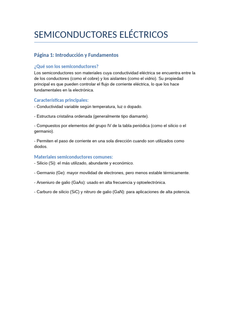 Semiconductores Electricos | PDF | Semiconductores | Dopaje (semiconductor)