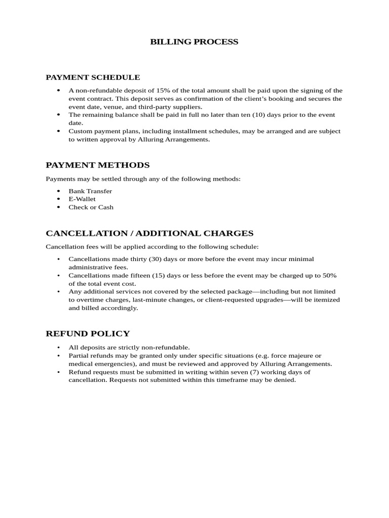 Aa - Billing Process | PDF