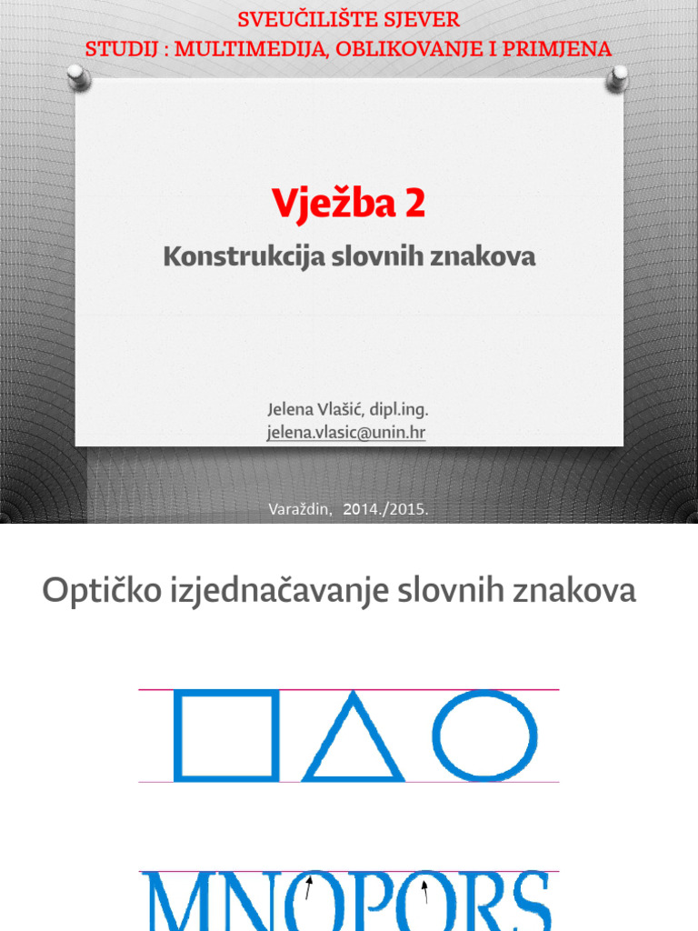 V2 Konstrukcija Slovnih Znakova | PDF